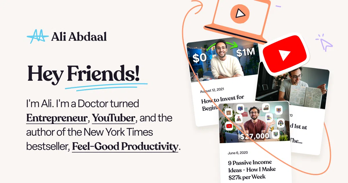 Ali Abdaal - Entrepreneur, YouTuber, Productivity Expert & Bestselling ...